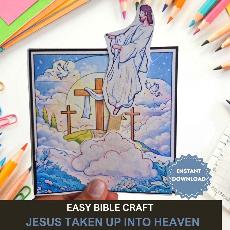 Ascension of Jesus Bible Craft for Kids | Sunday School Activity ...