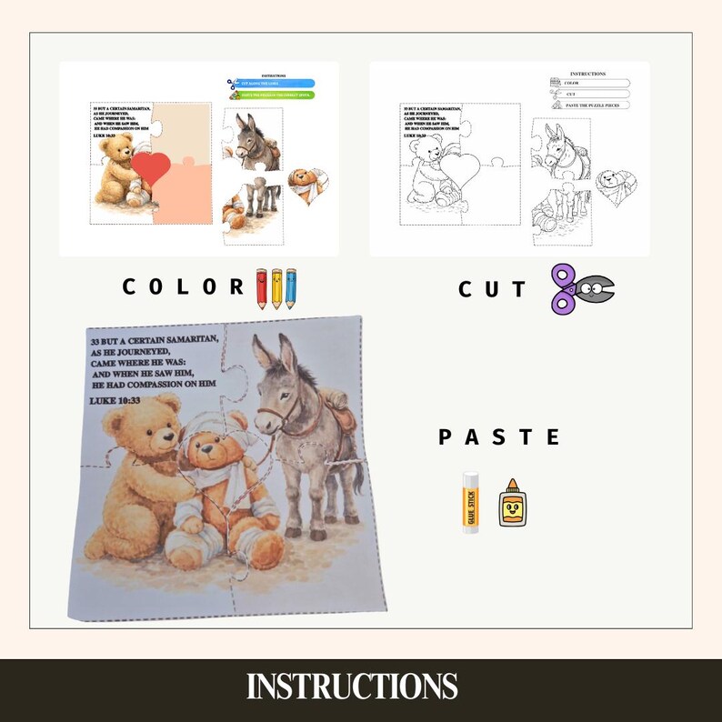 Good Samaritan Easy Printable Bible Craft for Kids - Digital Download ...