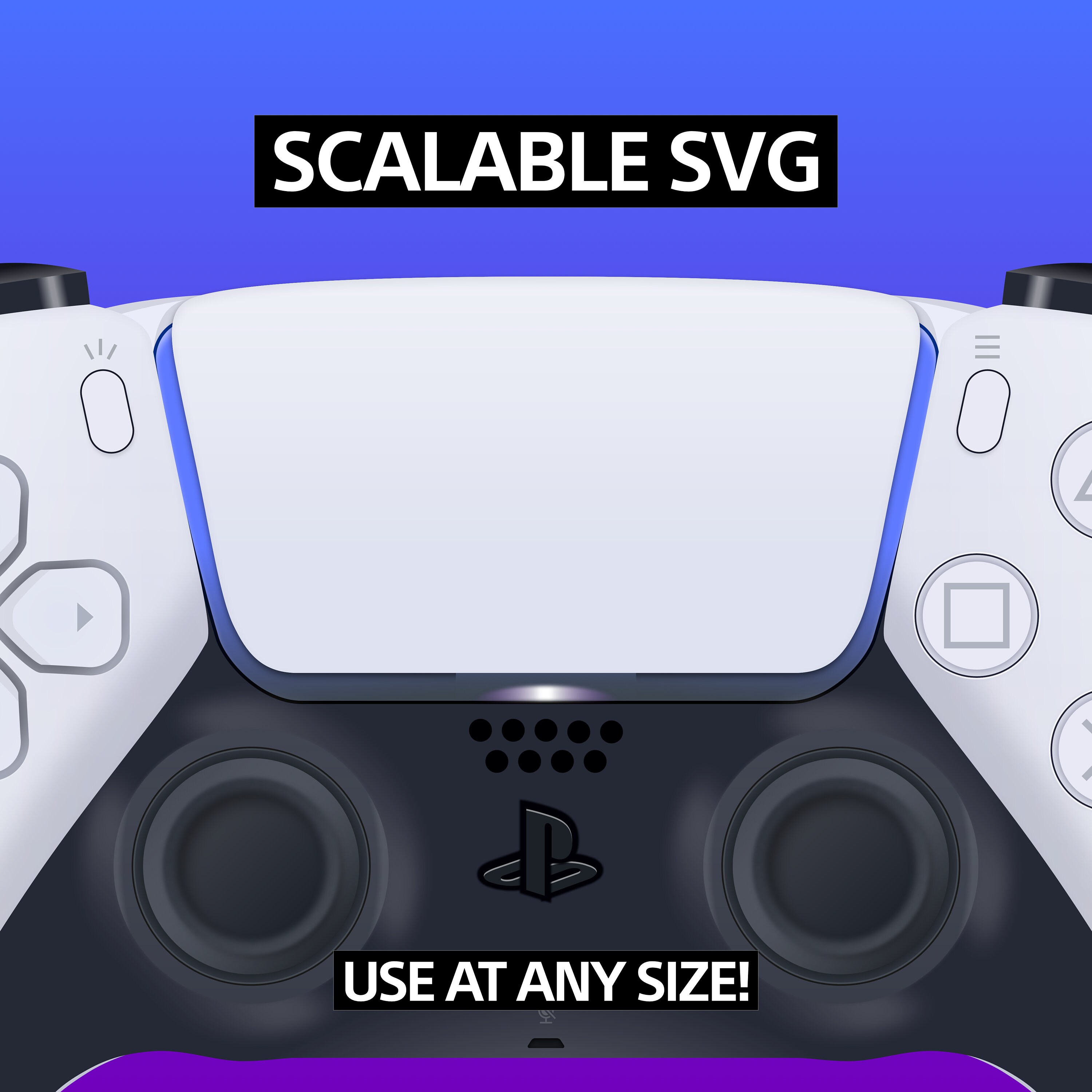 Digital Sony Dualsense PS5 Wireless Controller (white) - PNG + SVG ...