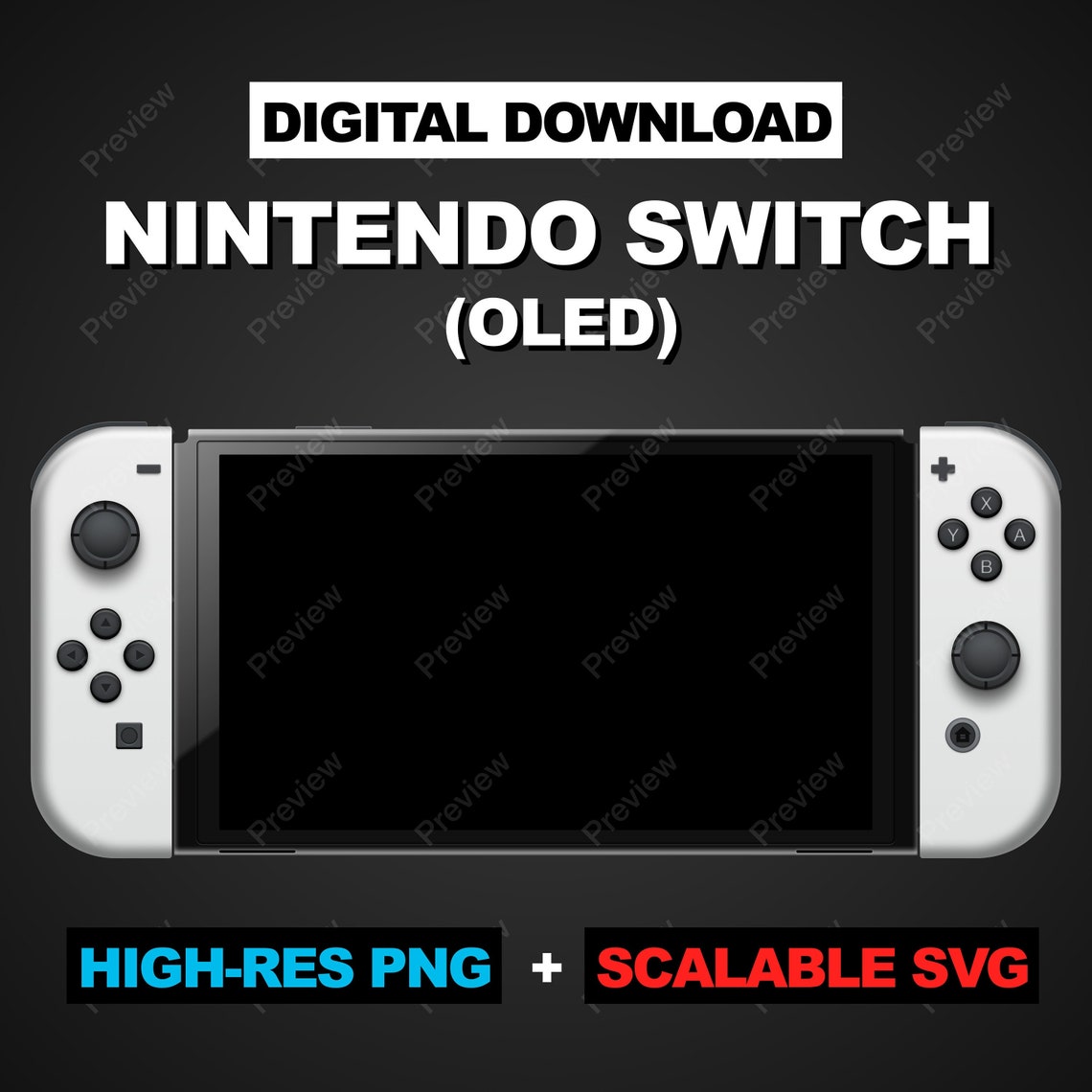 Switch (OLED) Console - SVG & PNG - High Resolution, Scalable ...