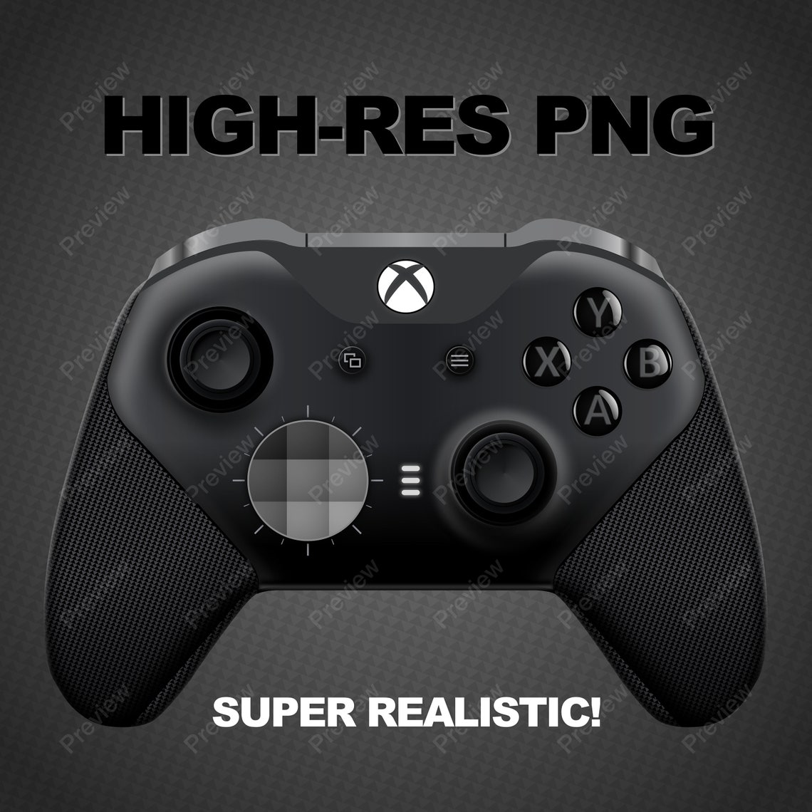 Xbox One Elite Controller (black) - PNG + SVG + PDF - High Resolution ...