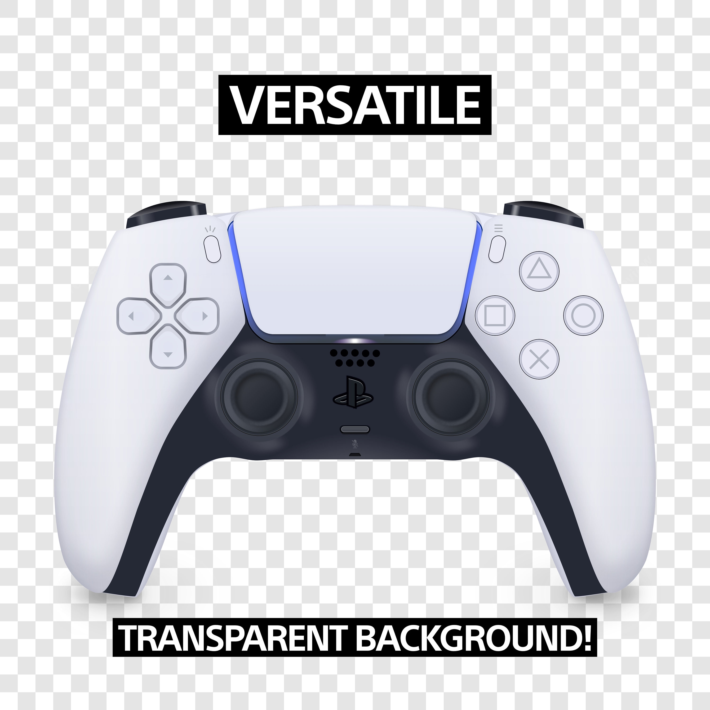 Digital Sony Dualsense PS5 Wireless Controller (white) - PNG + SVG ...