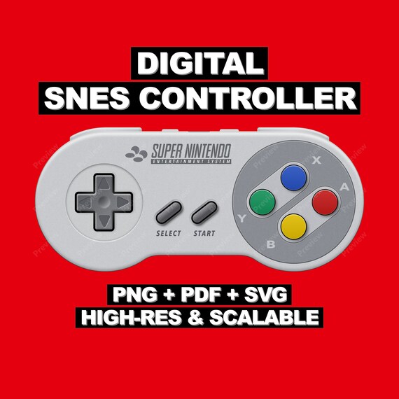 Snes Controller PNG SVG PDF High Resolution Scalable | Etsy