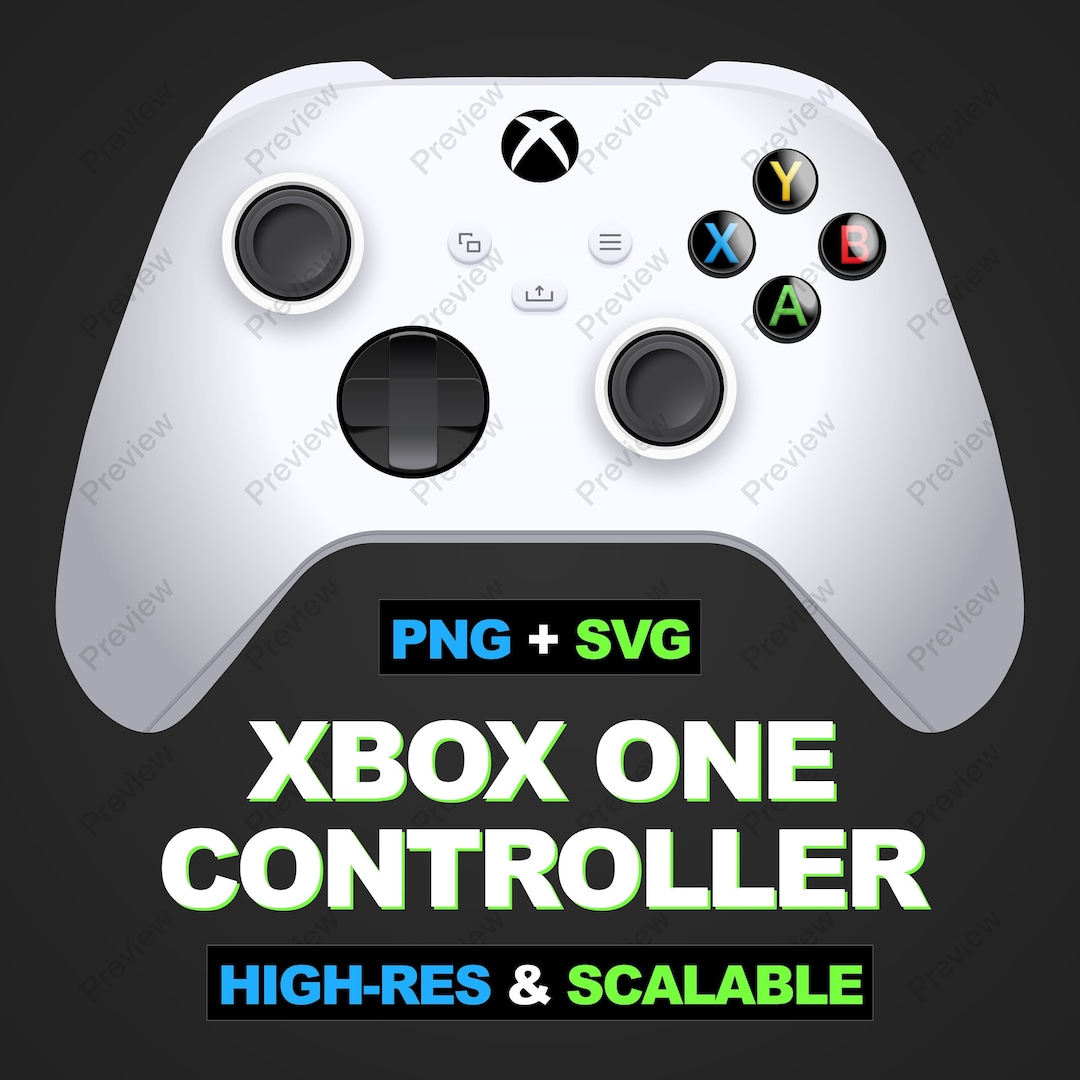 Xbox One Controller (white) - SVG & PNG - High Resolution, Scalable ...