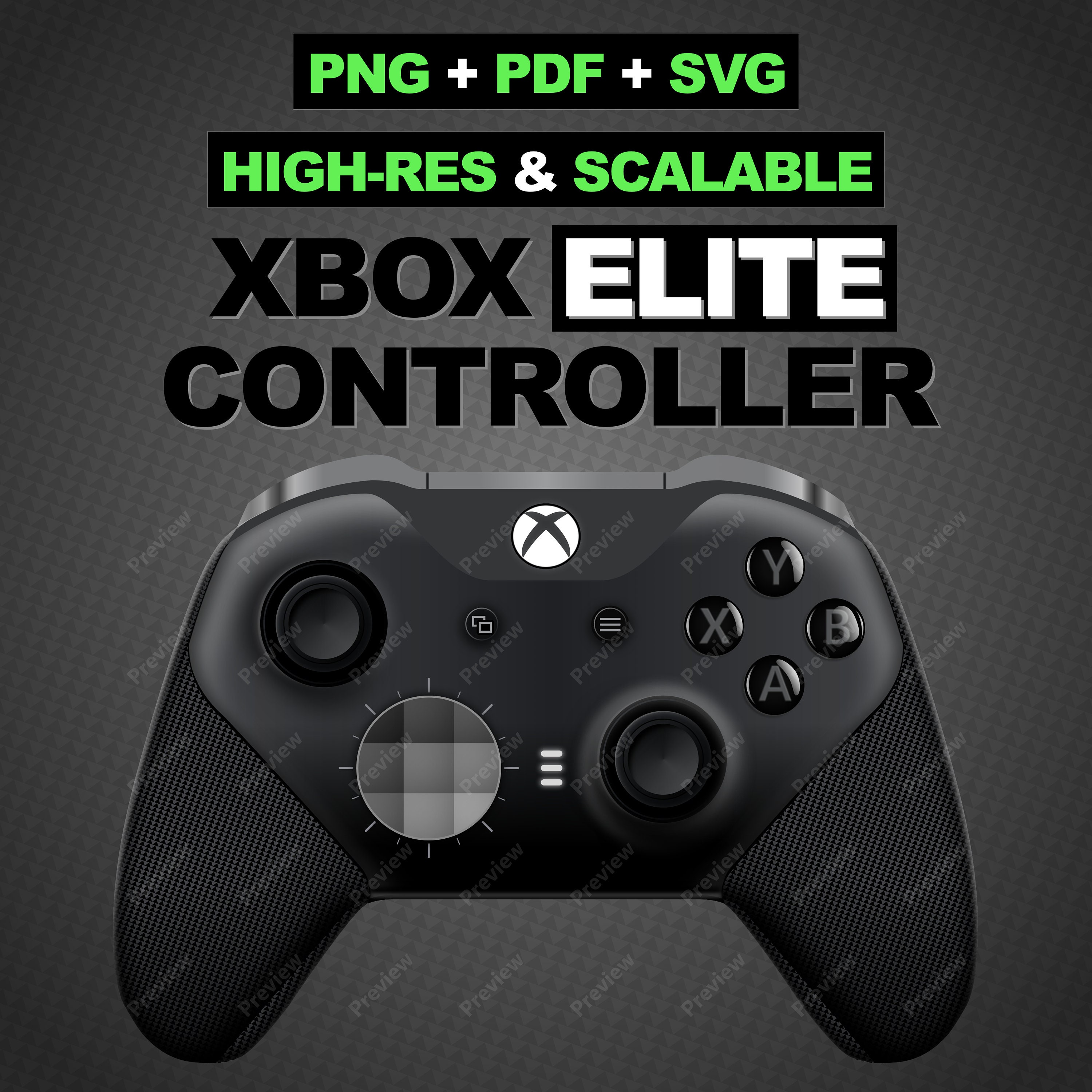 Xbox One Elite Controller (black) - PNG + SVG + PDF - High Resolution ...