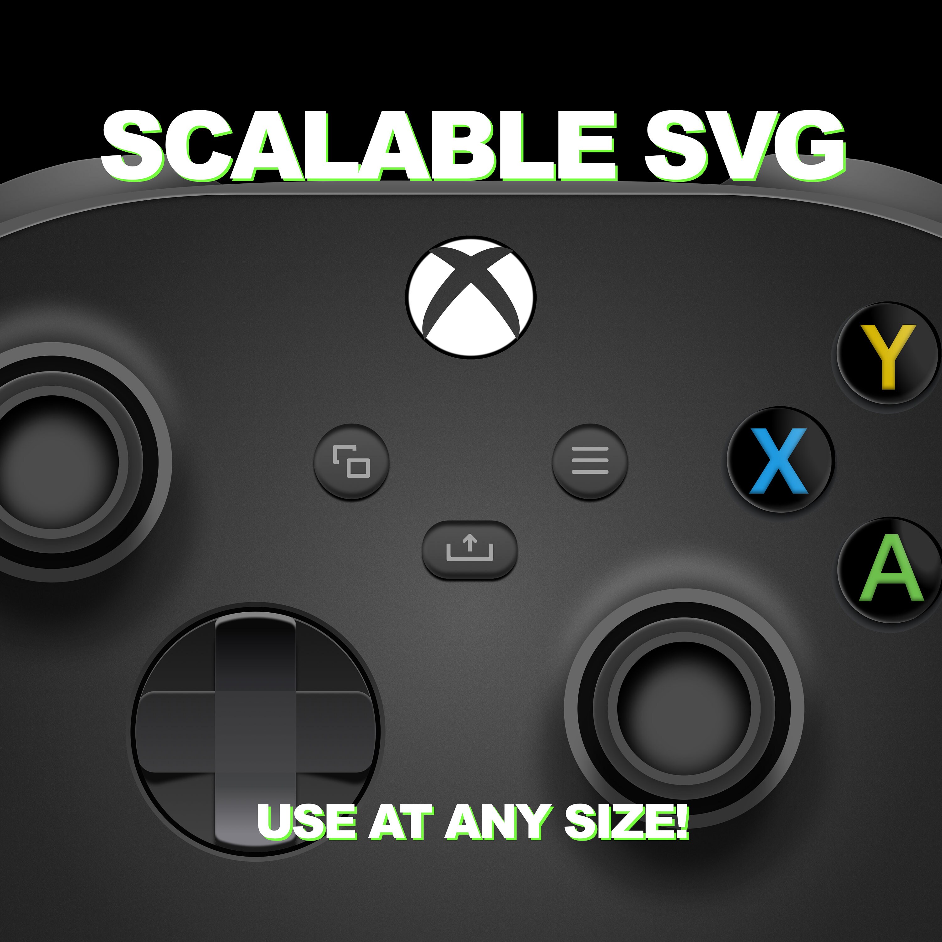 Xbox One Controller black SVG & PNG High Resolution, Scalable ...