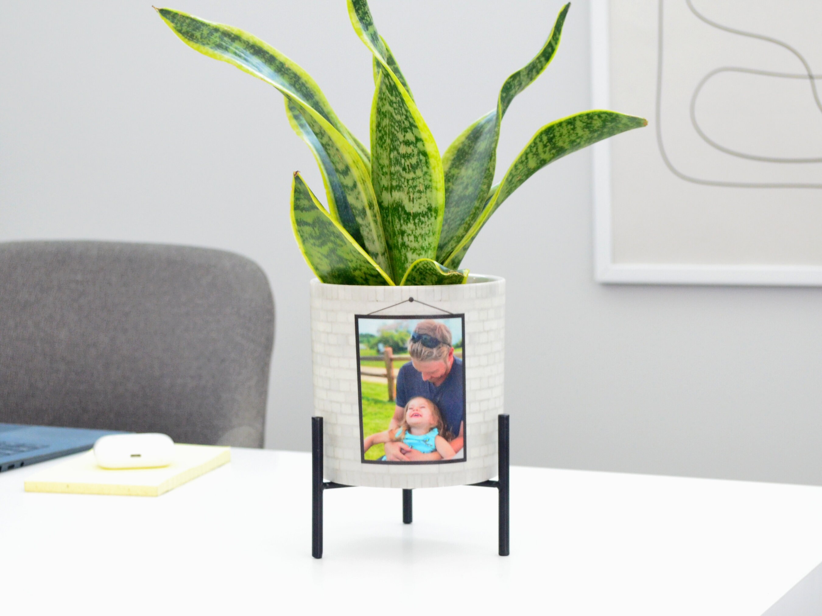 Cacti Planter Personalized Plant Pot with Stand Cement Planter and ...