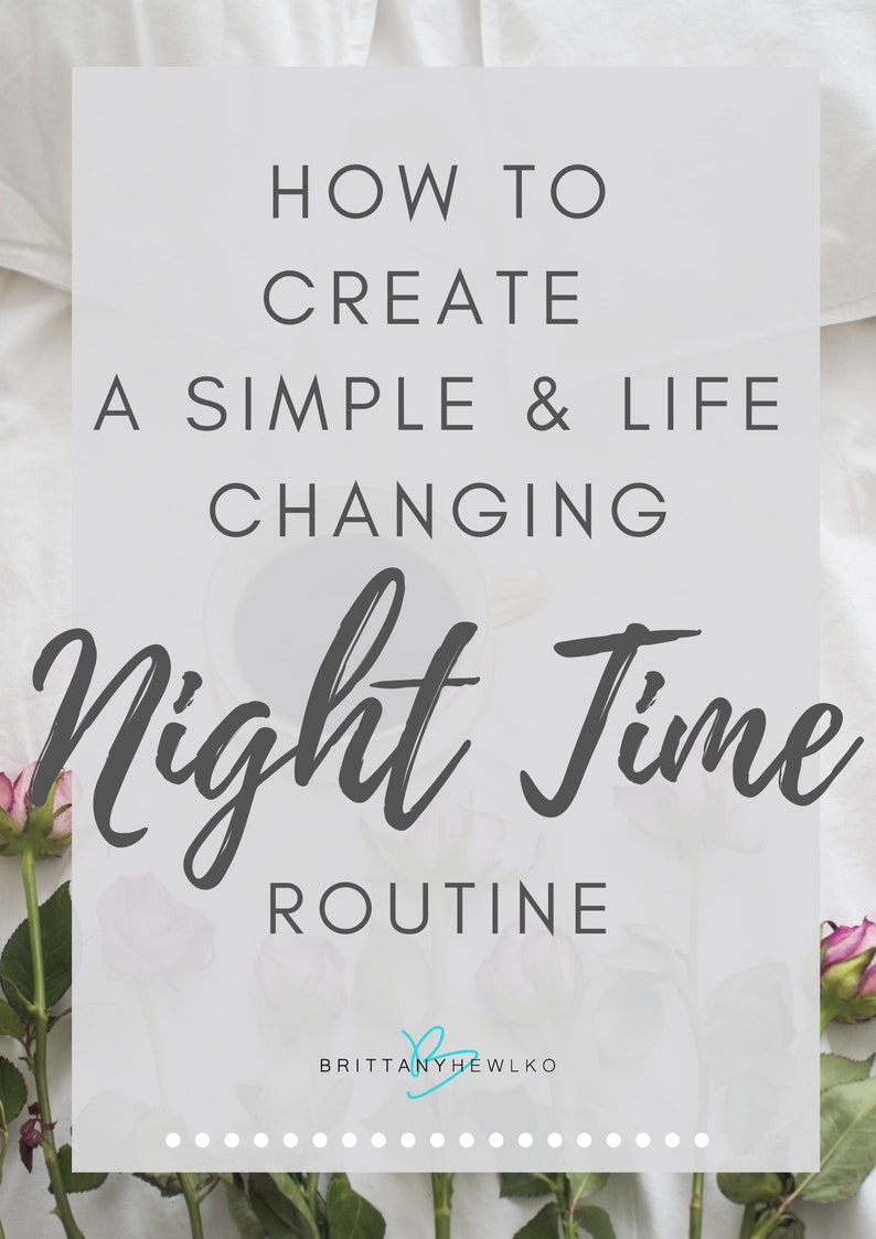 Evening Routine Guide - Etsy