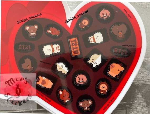 BT21 Stickers BT21 Sticker Sheet BT21 Stationary - Etsy