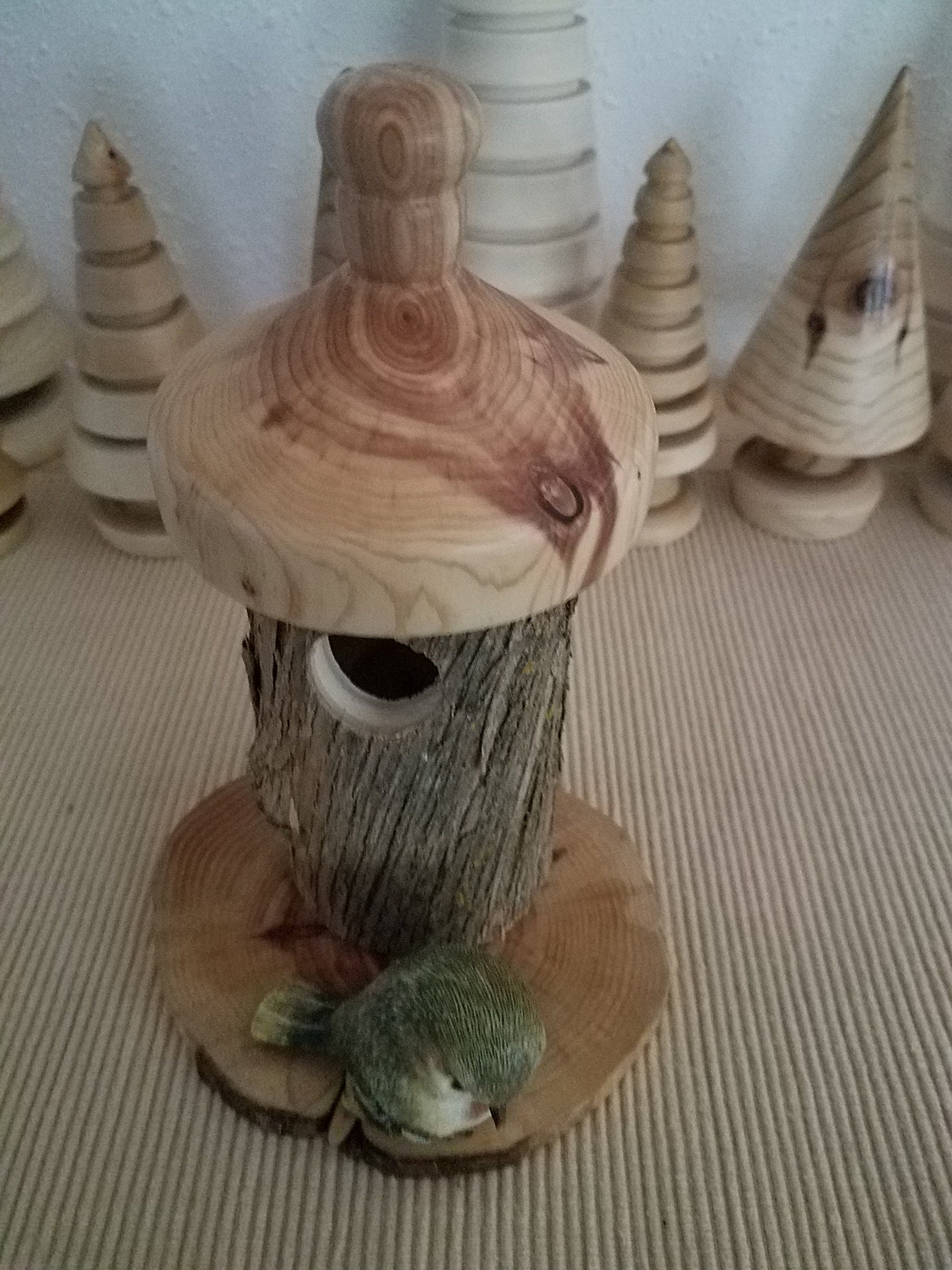 Ornamental Wood Turned Bird House - Choose Hanging or Table Top - Etsy