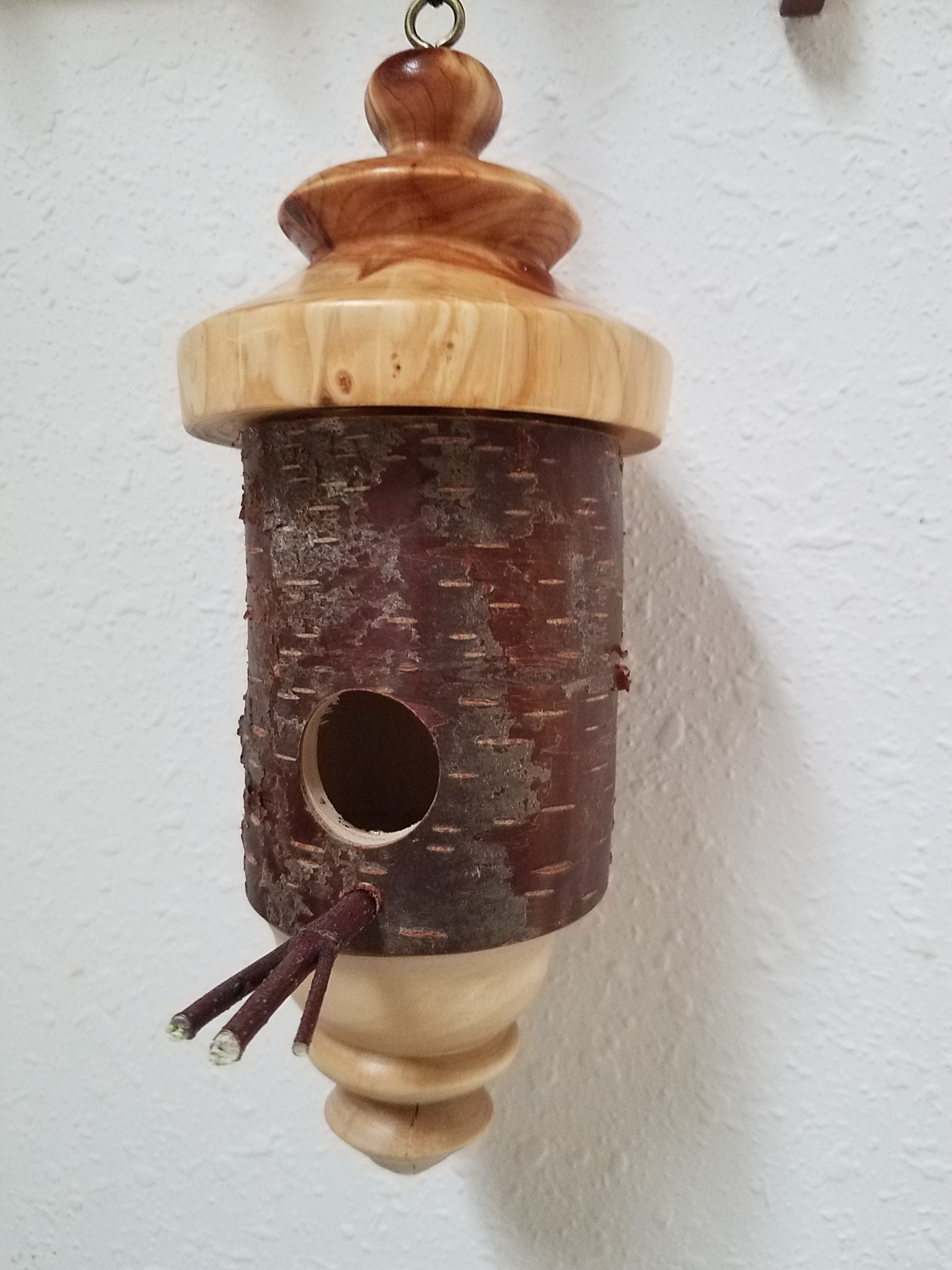Ornamental Wood Turned Bird House Choose Hanging or Table - Etsy