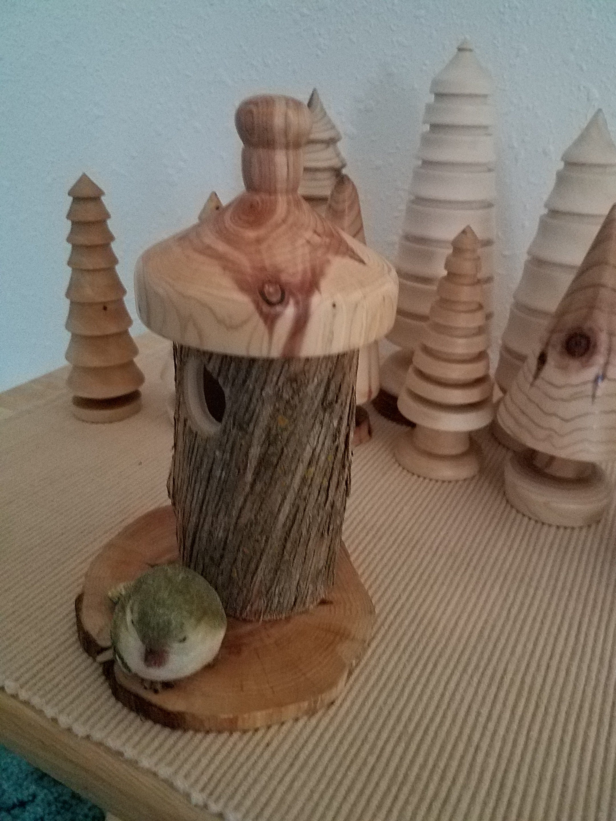 Ornamental Wood Turned Bird House - Choose Hanging or Table Top - Etsy