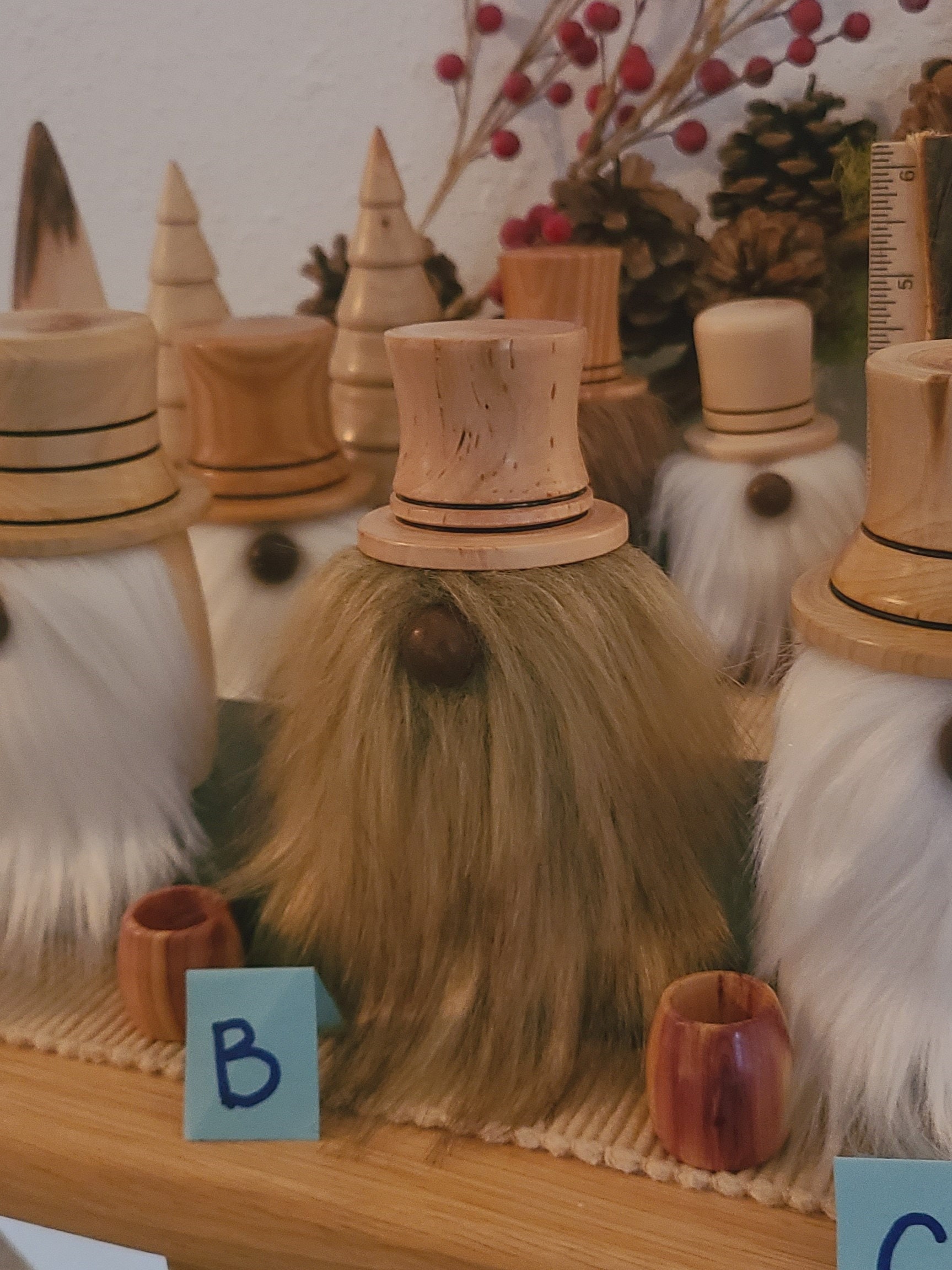 Festive Wood Turned Gonks Choose Your Favorite Handmade Gnome - Etsy