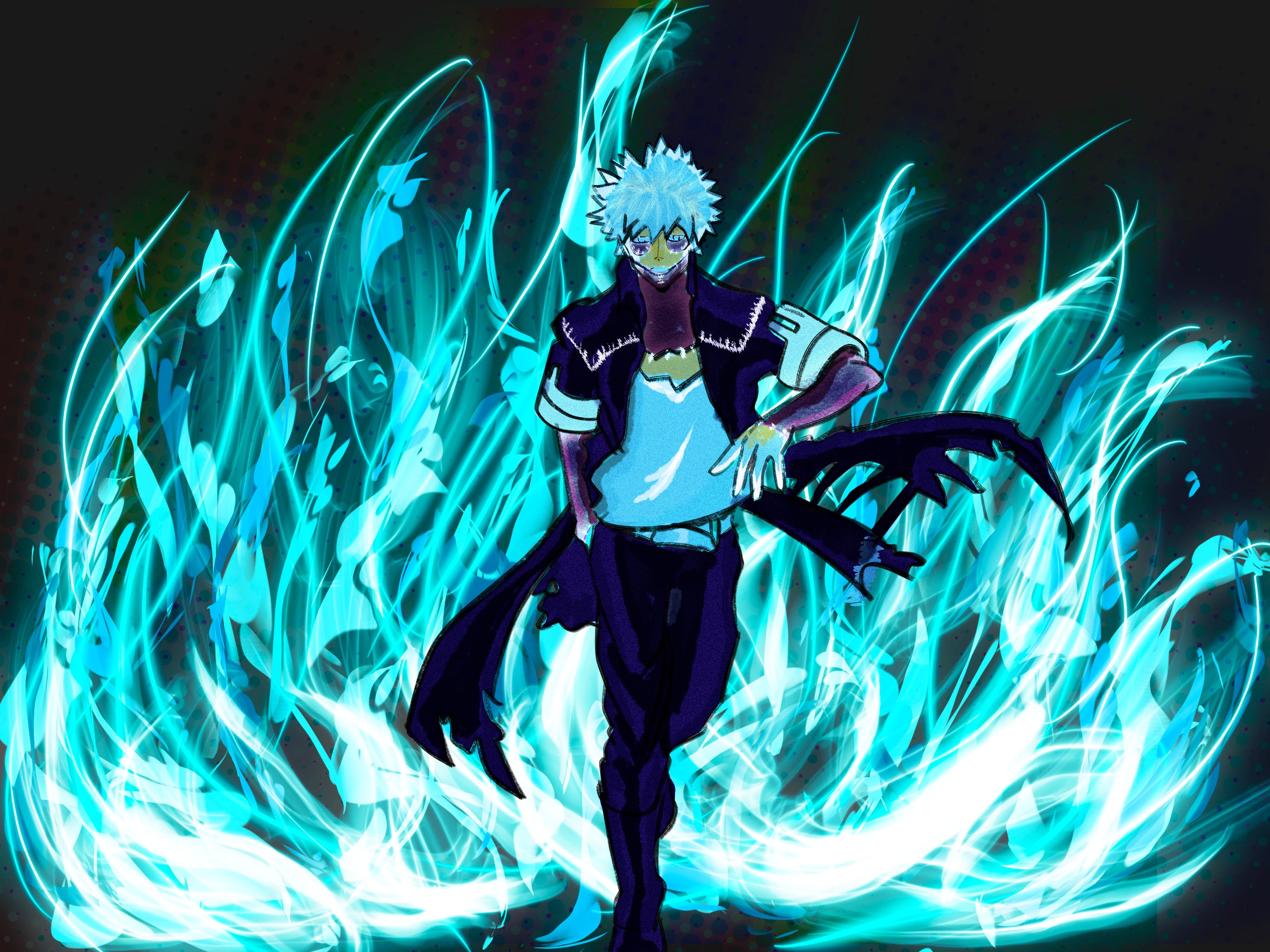 My Hero Dabi Portrait - Etsy