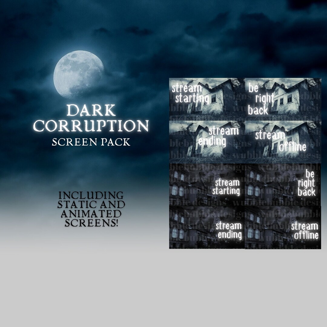 Horror Stream Starting/ending/brb/offline Screens - Etsy