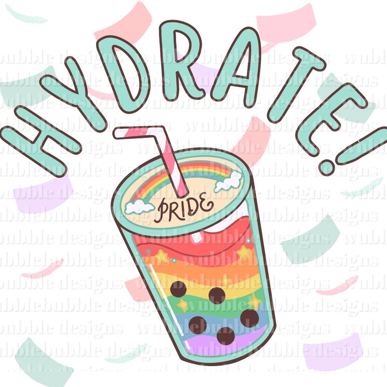 HYDRATE With PRIDE EMOTE! Cute Emotes for Twitch, Discord, Youtube, Etc ...