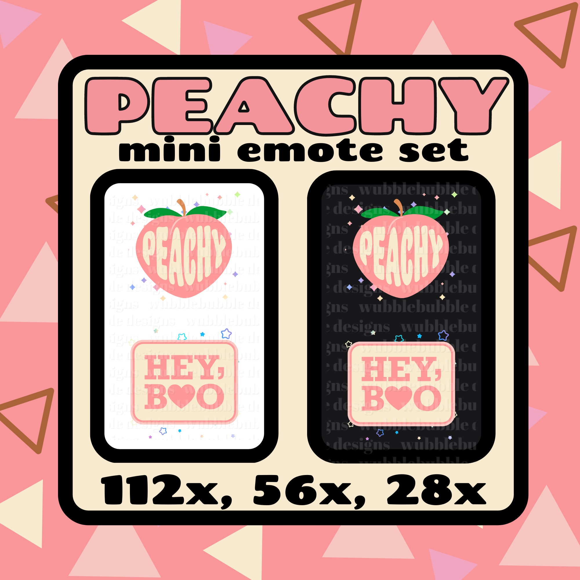 PEACHY Mini EMOTE SET - Etsy
