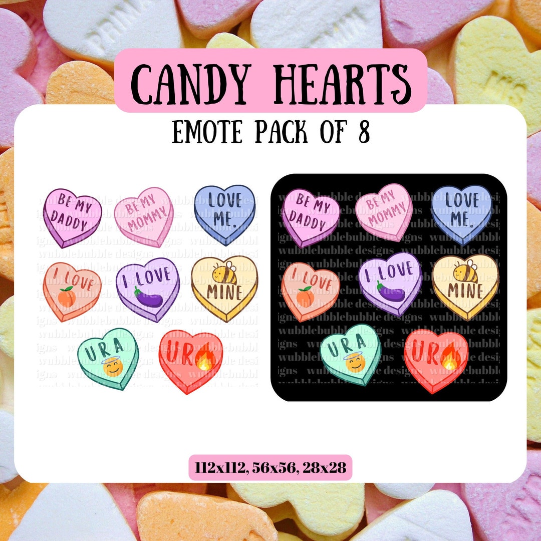 CANDY HEARTS EMOTES - Etsy