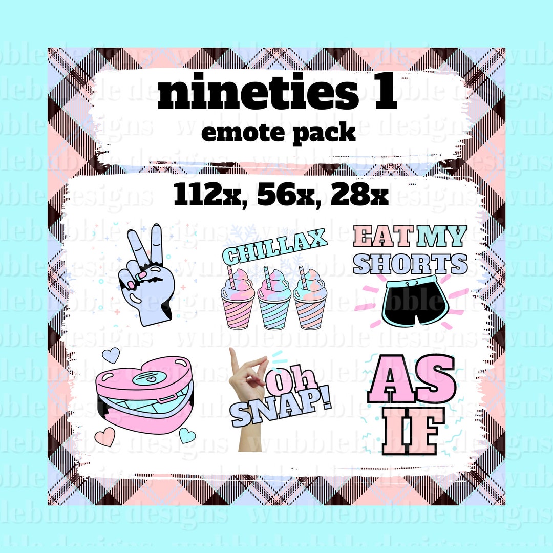 Nineties 90s Emote 6 Pack! - Etsy