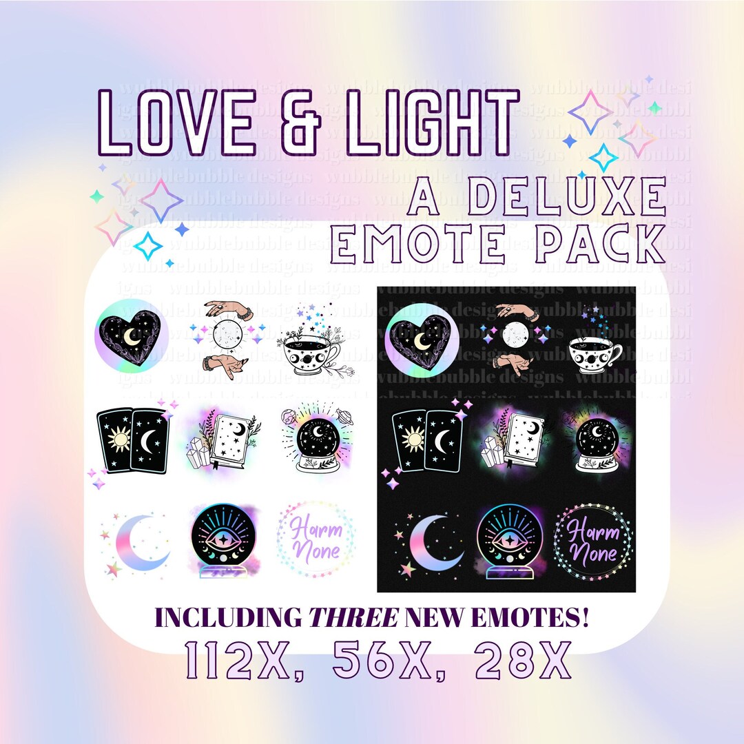 LOVE & LIGHT DELUXE Emote Pack! Nine Emotes! - Etsy