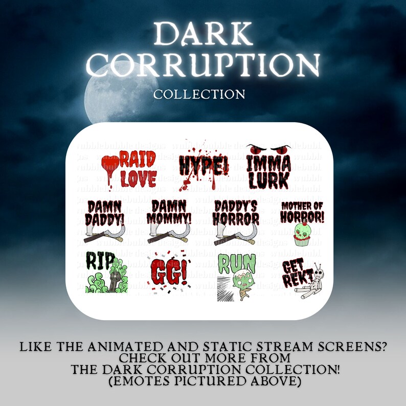 Horror Stream Starting/ending/brb/offline Screens - Etsy