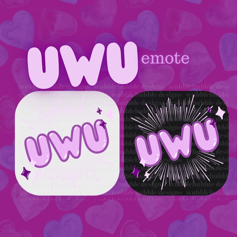 Kawaii UWU Emote | Cute Purple | Uwu Uwu Uwu! - Etsy