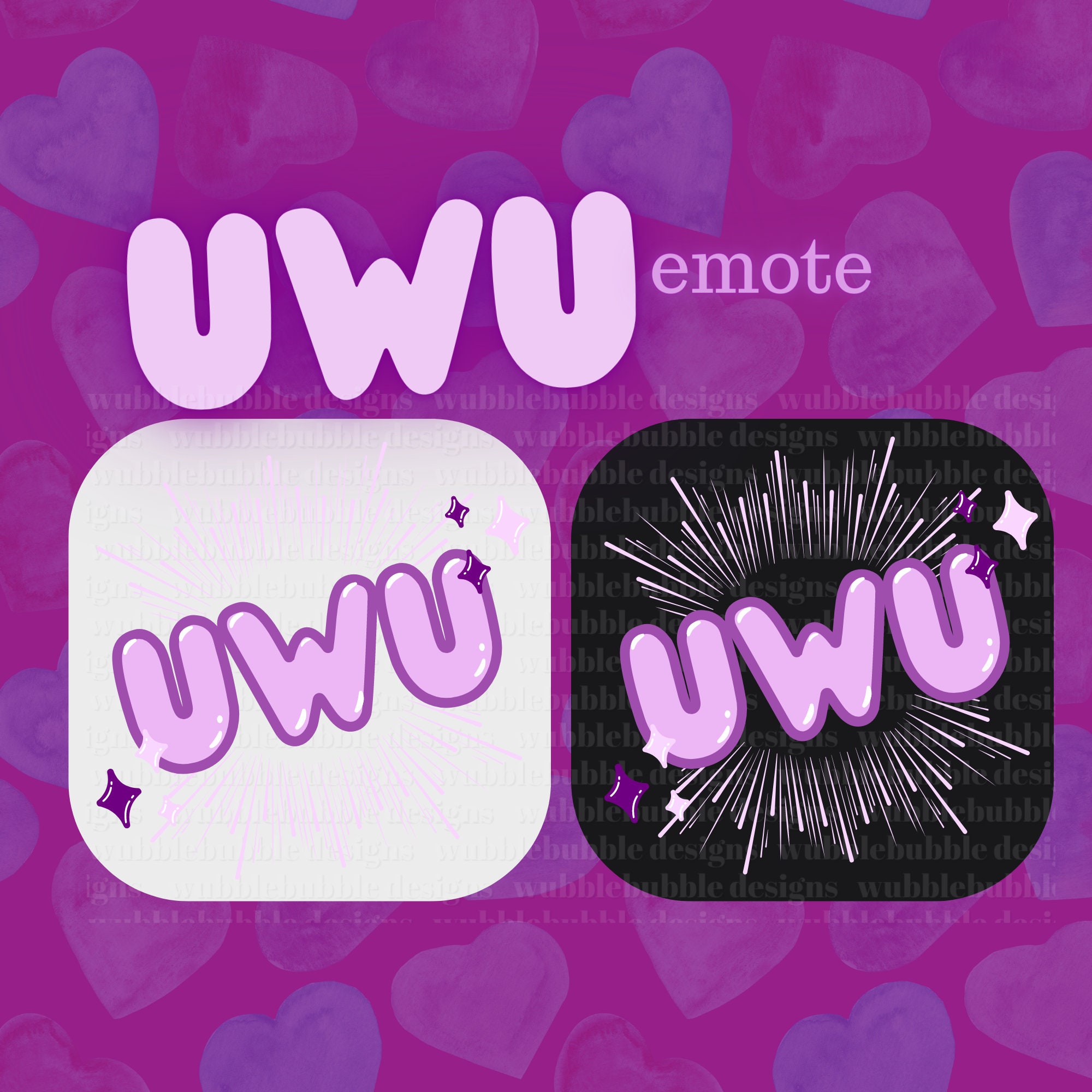 Kawaii UWU Emote | Cute Purple | Uwu Uwu Uwu! - Etsy