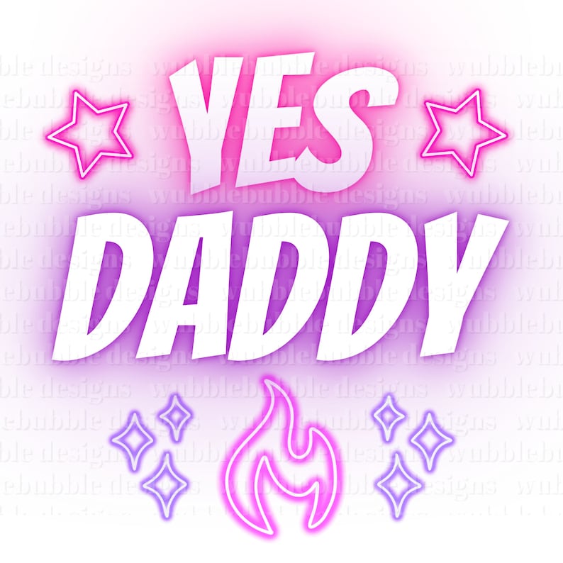 YES EMOTE | Fire Daddy | Neon | Purple, Turquoise, and Pink | Yes Daddy ...