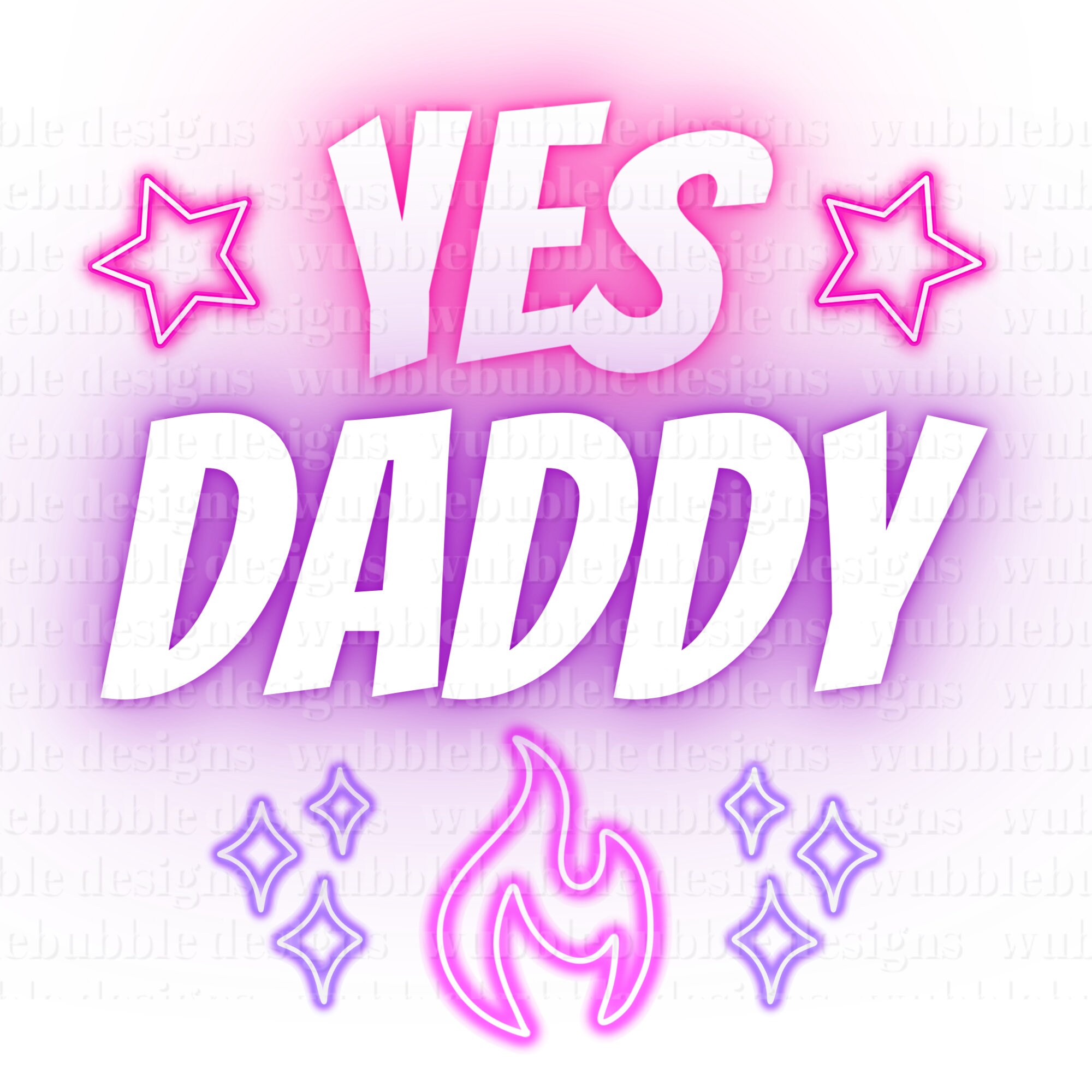 YES EMOTE | Fire Daddy | Neon | Purple, Turquoise, and Pink | Yes Daddy ...