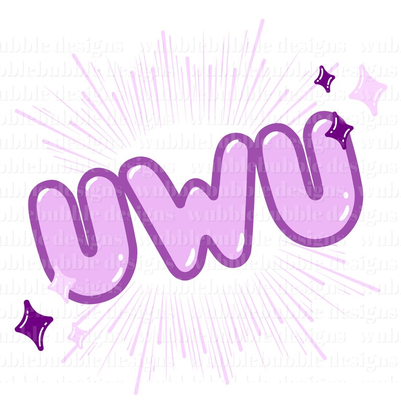 Kawaii UWU Emote | Cute Purple | Uwu Uwu Uwu! - Etsy