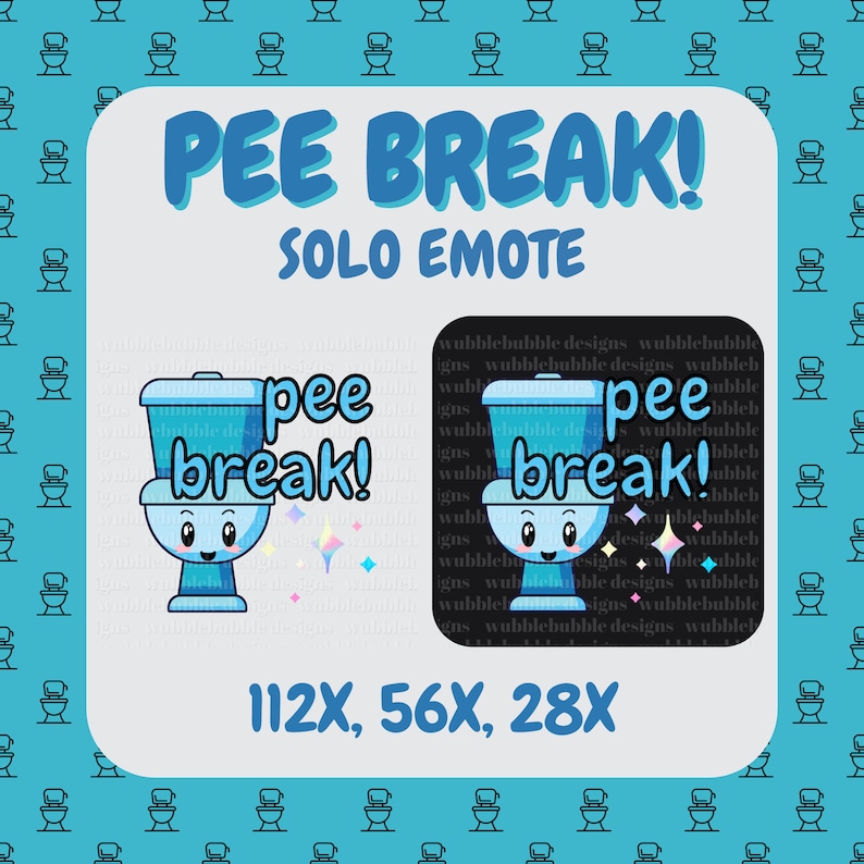 BRB Emote | PEE BREAK! - Etsy