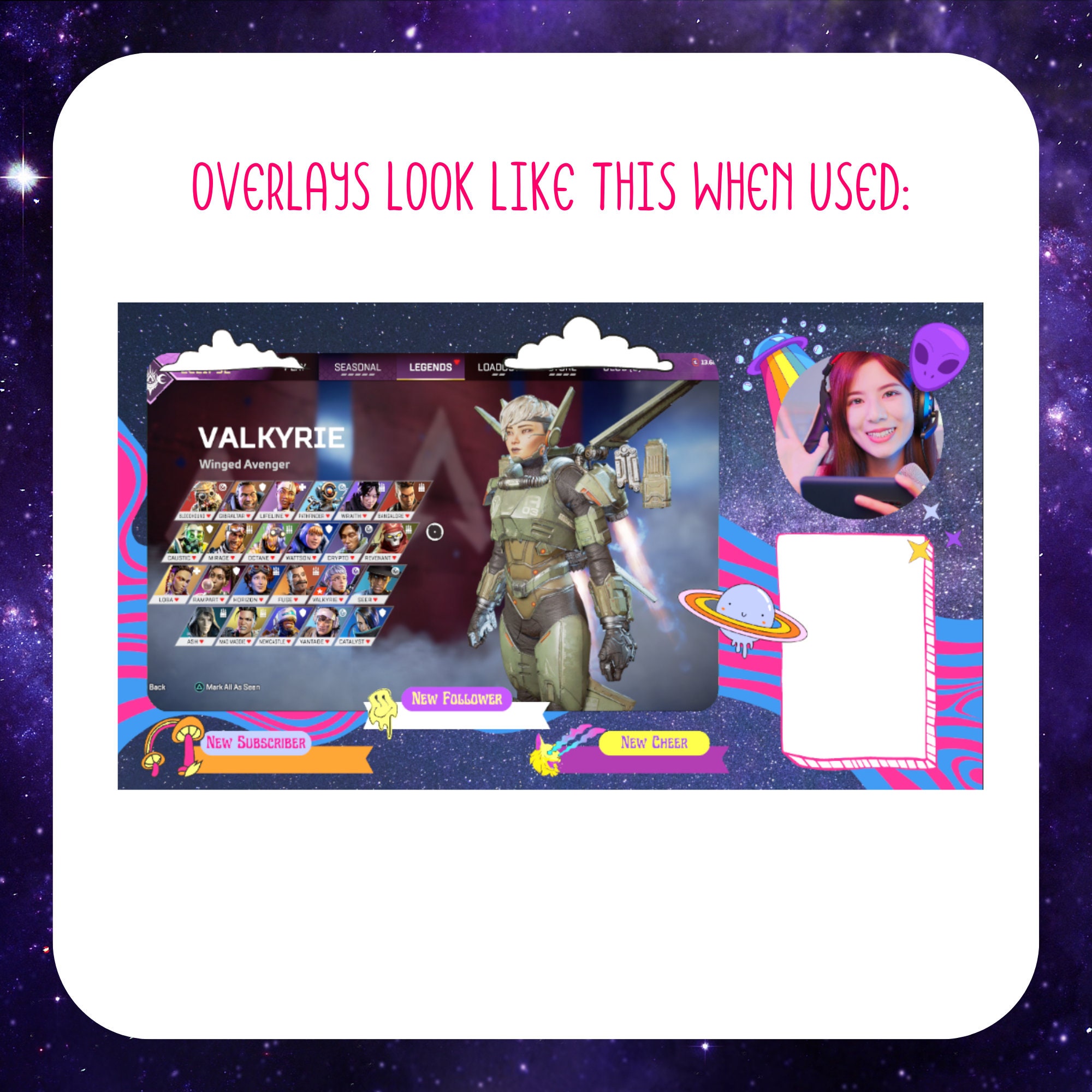 Aliens Are Here Overlay Set | FOUR Overlays for Twitch/youtube/wherever ...