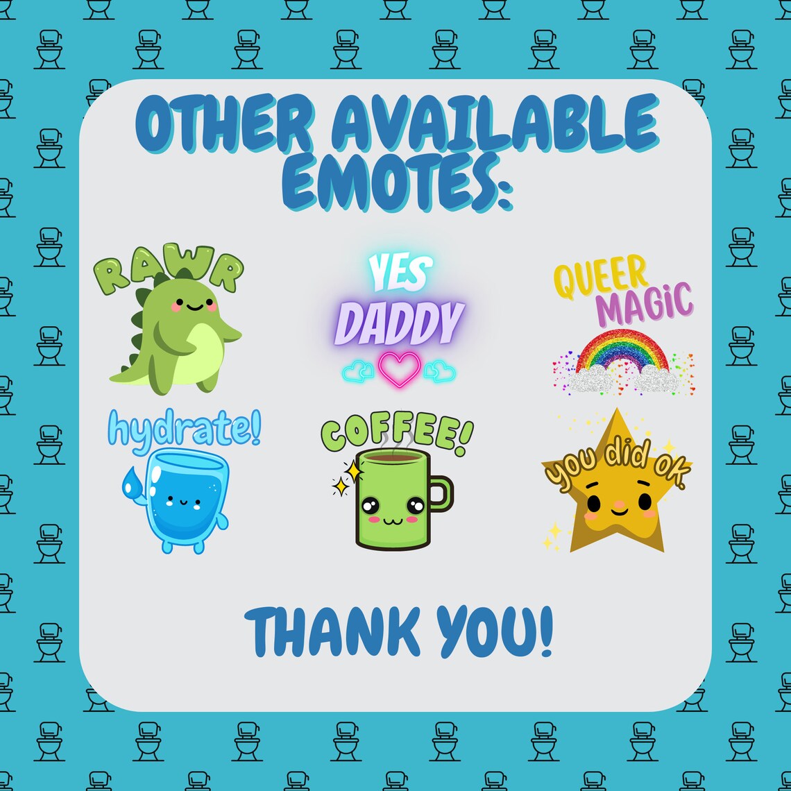 BRB Emote PEE BREAK - Etsy