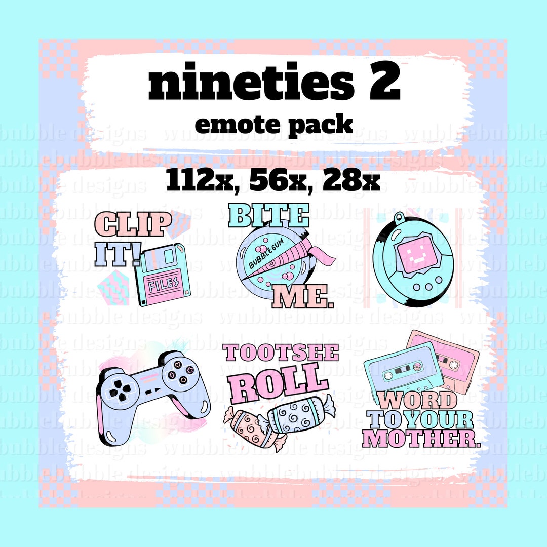 Nineties 90s Emote 6 Pack #2 - Etsy