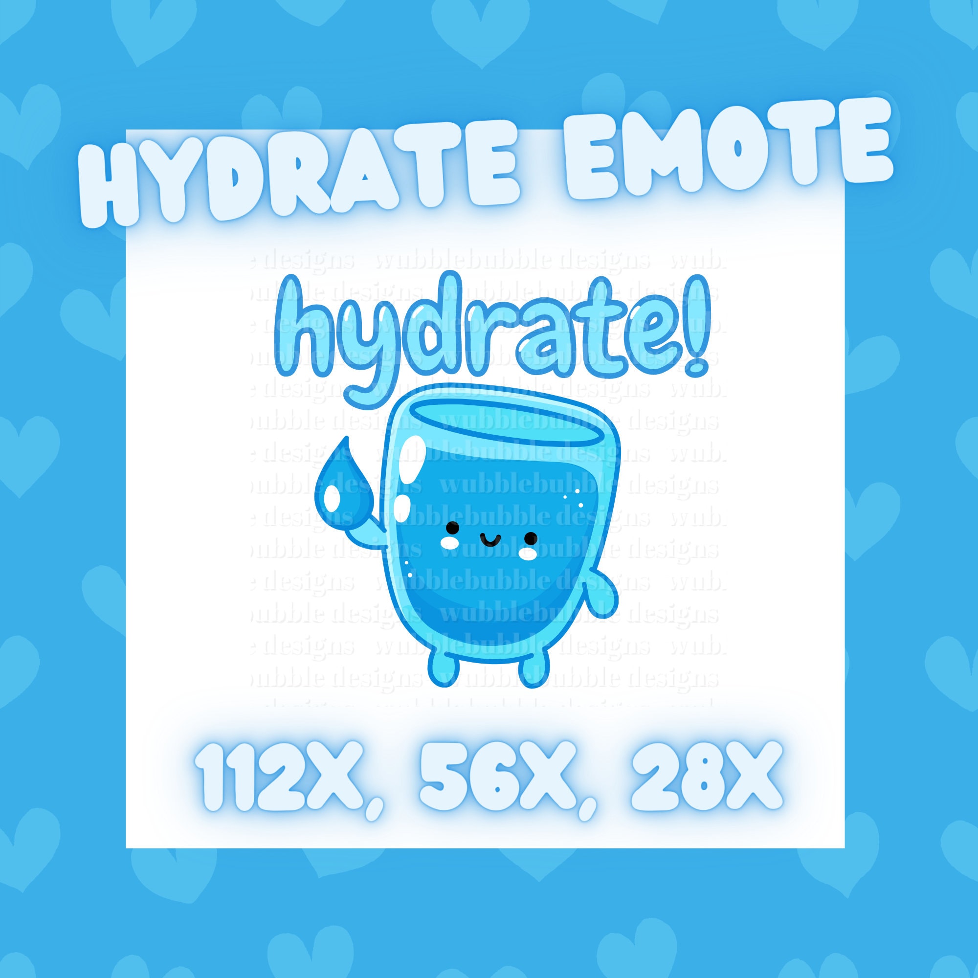 Kawaii Hydrate Emote | Cute Twitch Emote! - Etsy