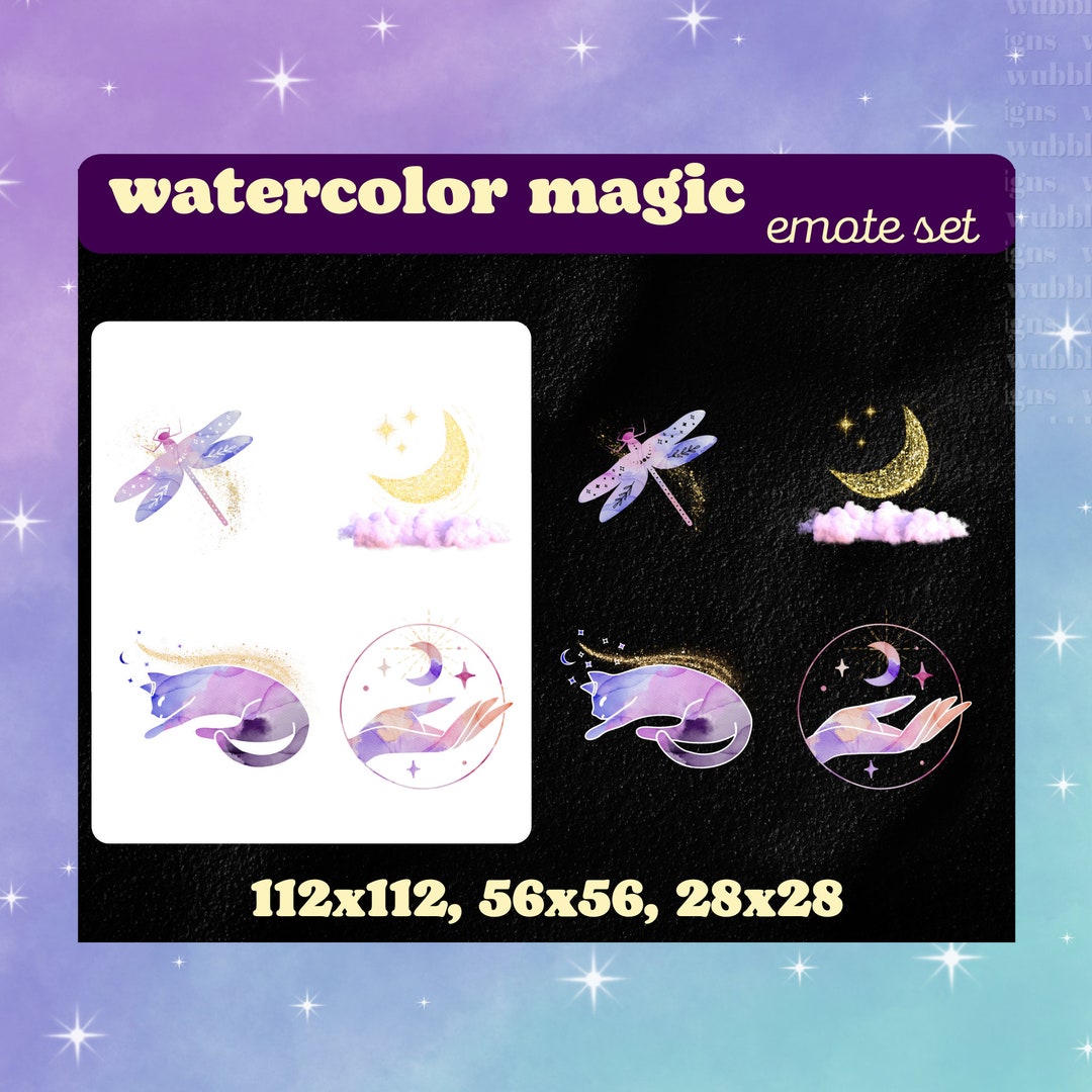 Watercolor Magic EMOTE SET! FOUR Emotes in This Mini Collection! for ...