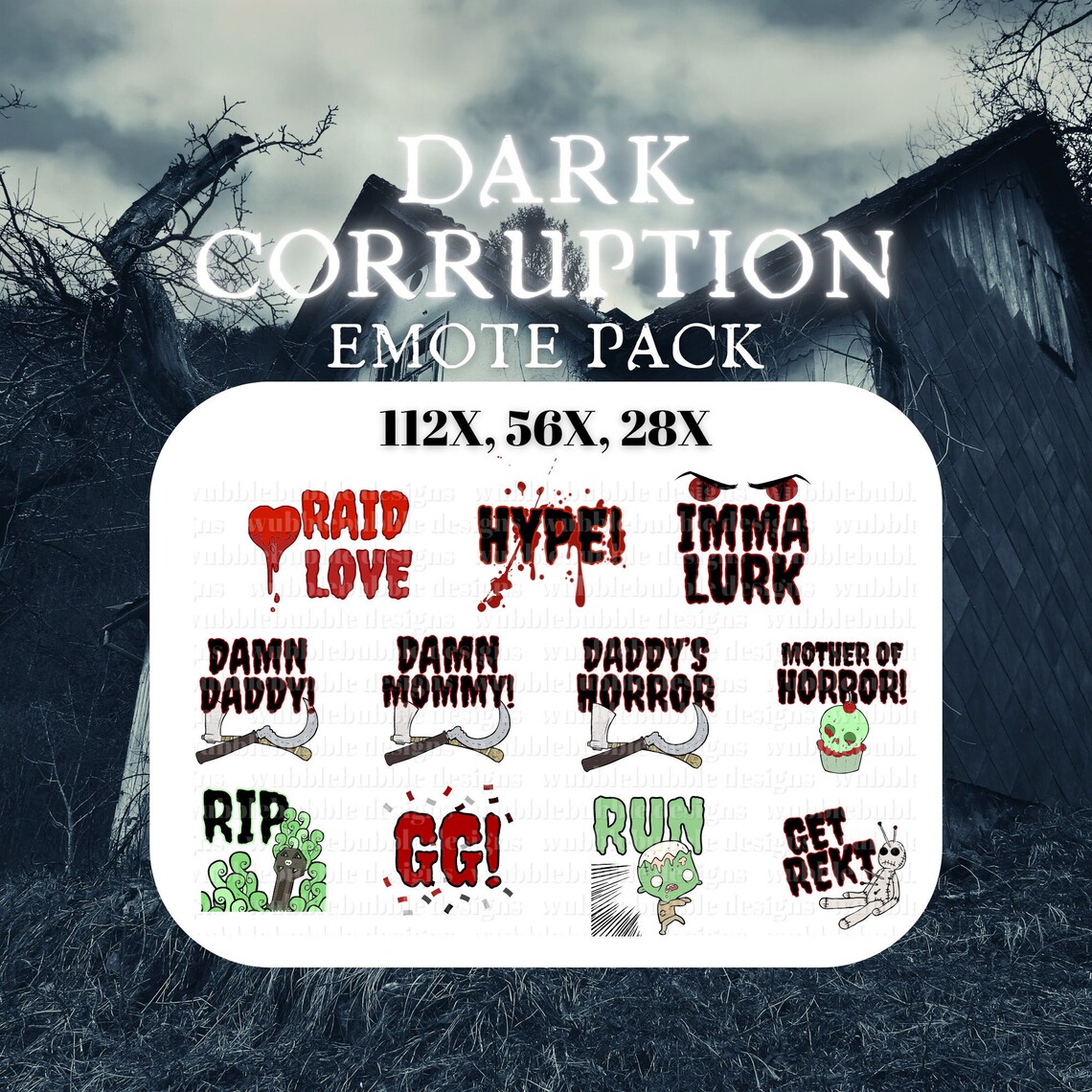 Horror Twitch Emotes Spooky Scary - Etsy