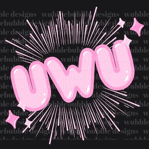 UWU Emote! Kawaii Baby Pink| Cute! Uwu Uwu Uwu! - Etsy