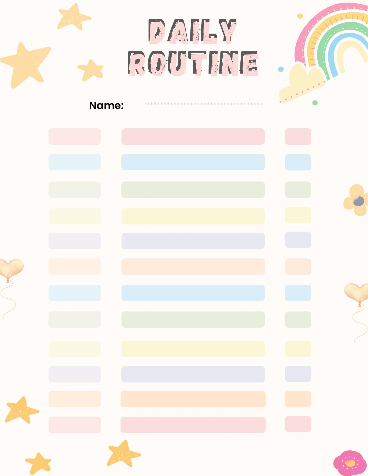 Colorful Chores Chart Booklet for Kids, Daily Responsibilities Chart ...