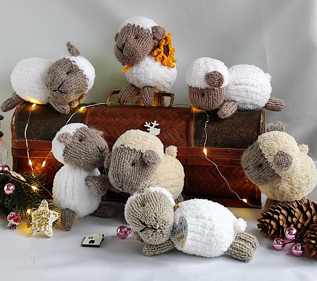 Handmade Mini Sheep Plush 5.9 in • Custom Sheep Toy • Handcrafted Gift ...