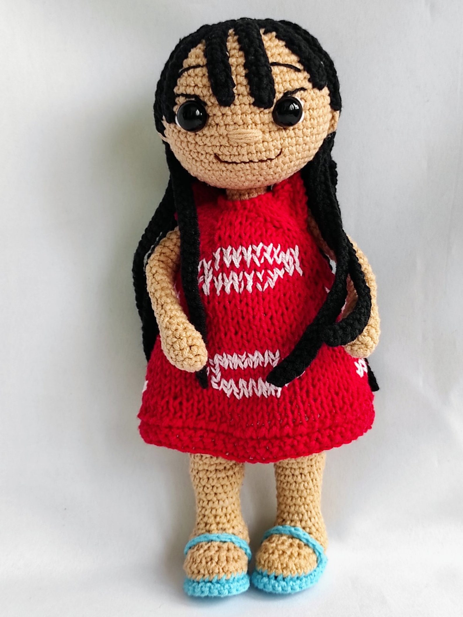 Disney Amigurumi Doll Set Lilo, Stitch & Handmade Rag Doll Crocheted ...