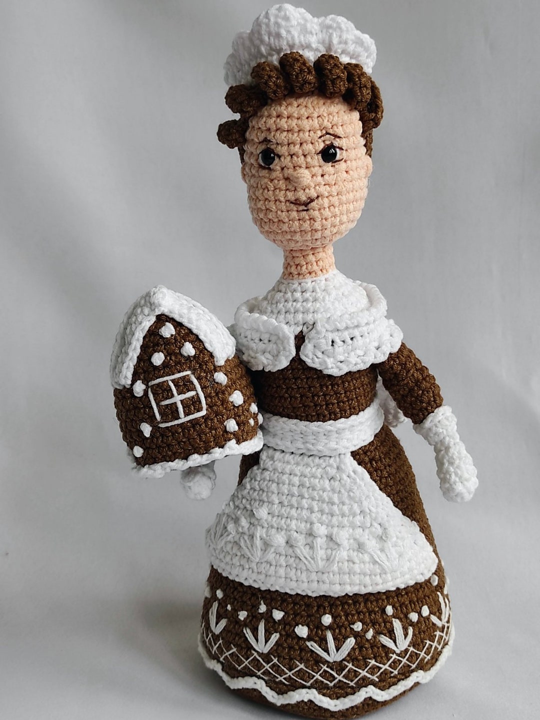 Gingerbread Lady With House, Christmas Souvenir, Handmade Decoration ...