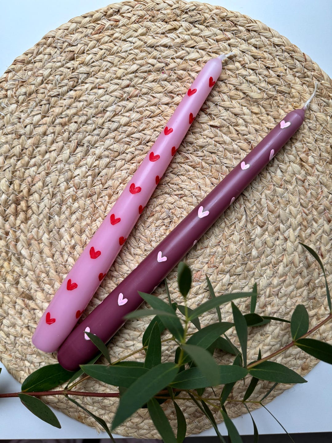 Love Heart Taper Candles | Heart Candles | Red Hearts | Love Hearts ...