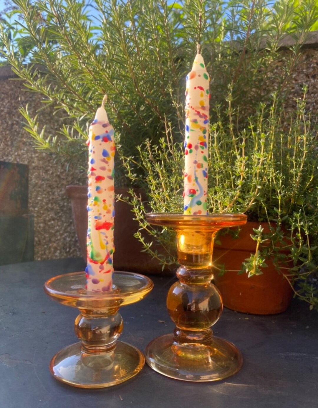 Rainbow Brights Splash Candles Rainbow Drip Candles Splash Candles ...