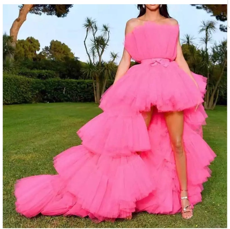 2 in 1 Tulle Dress With Detachable Tulle Train Overlay Tulle - Etsy