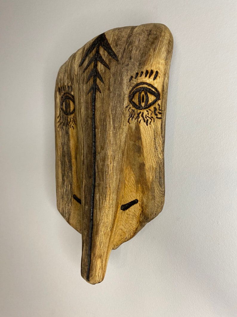 Wood Spirit- Driftwood Carving - Etsy