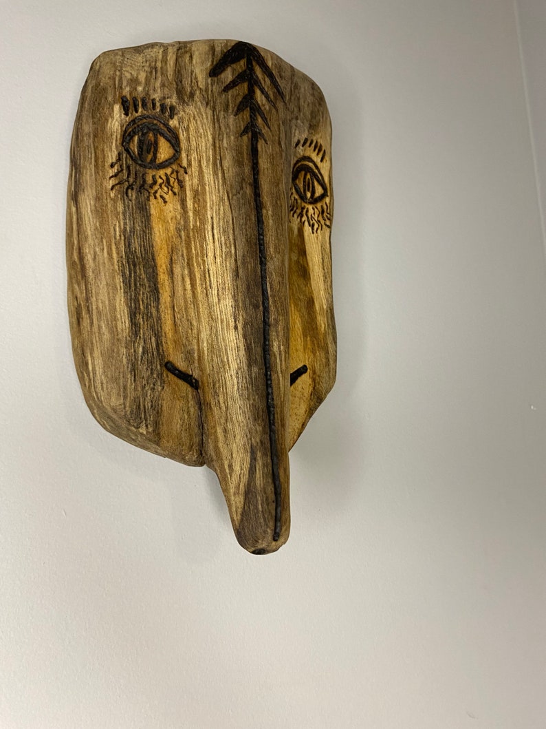 Wood Spirit- Driftwood Carving - Etsy