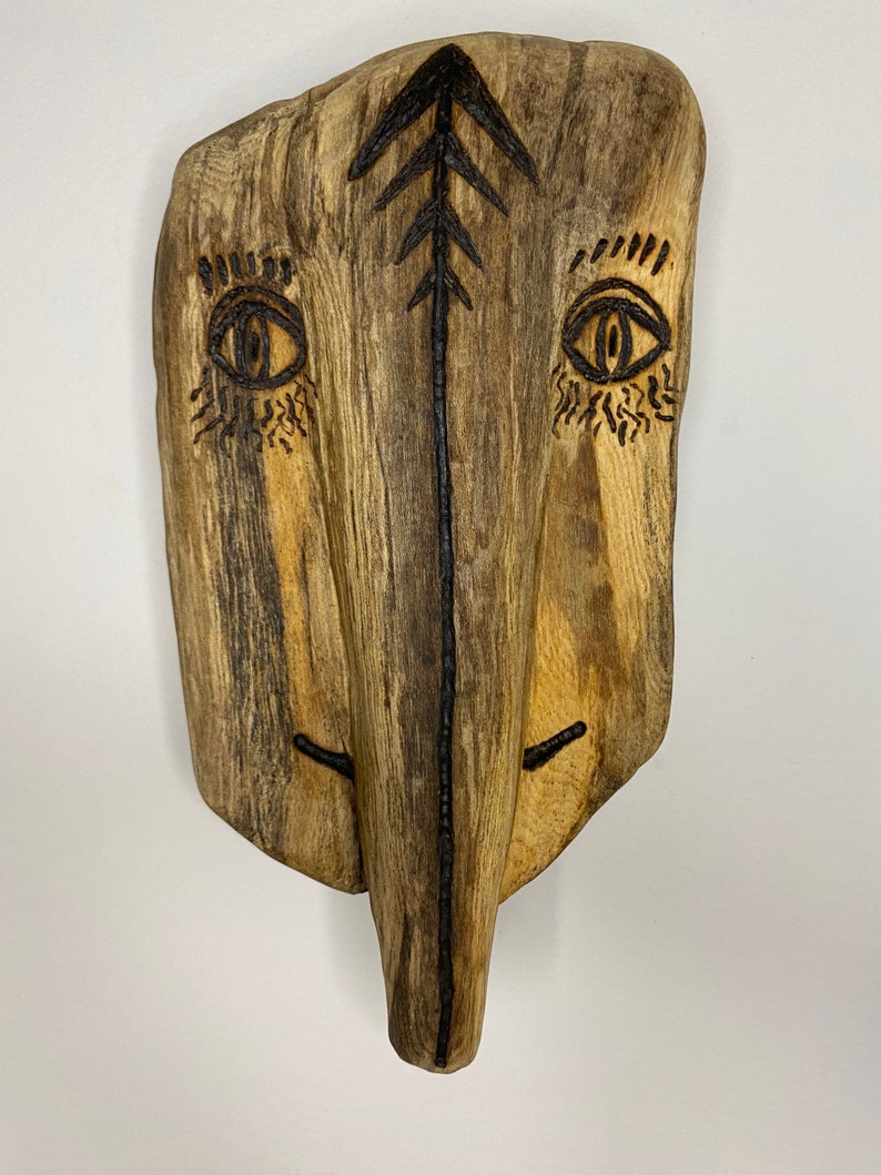 Wood Spirit- Driftwood Carving - Etsy