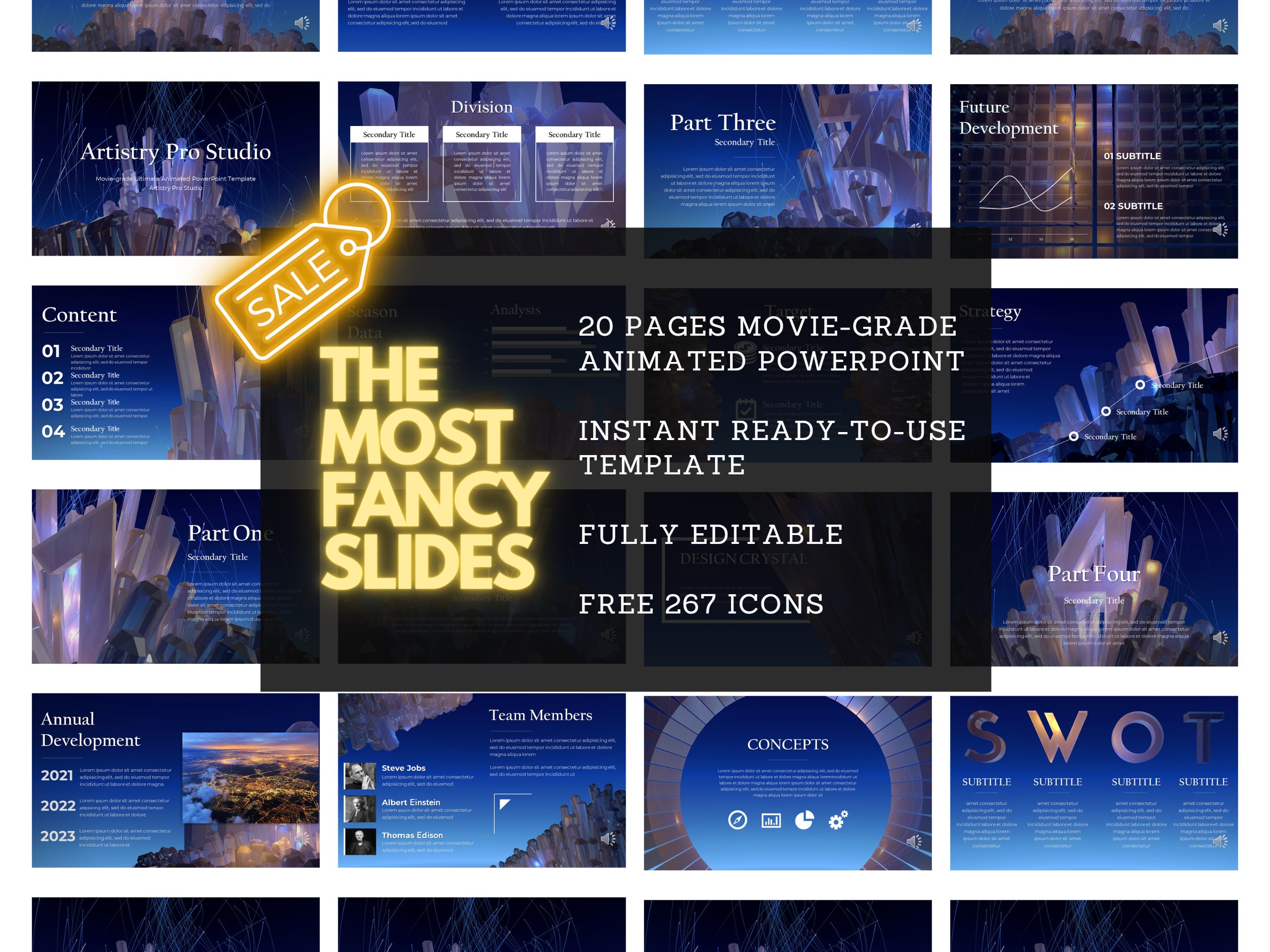 MOVIE-GRADE FANCY Powerpoint Presentation Template, Animated Slides ...