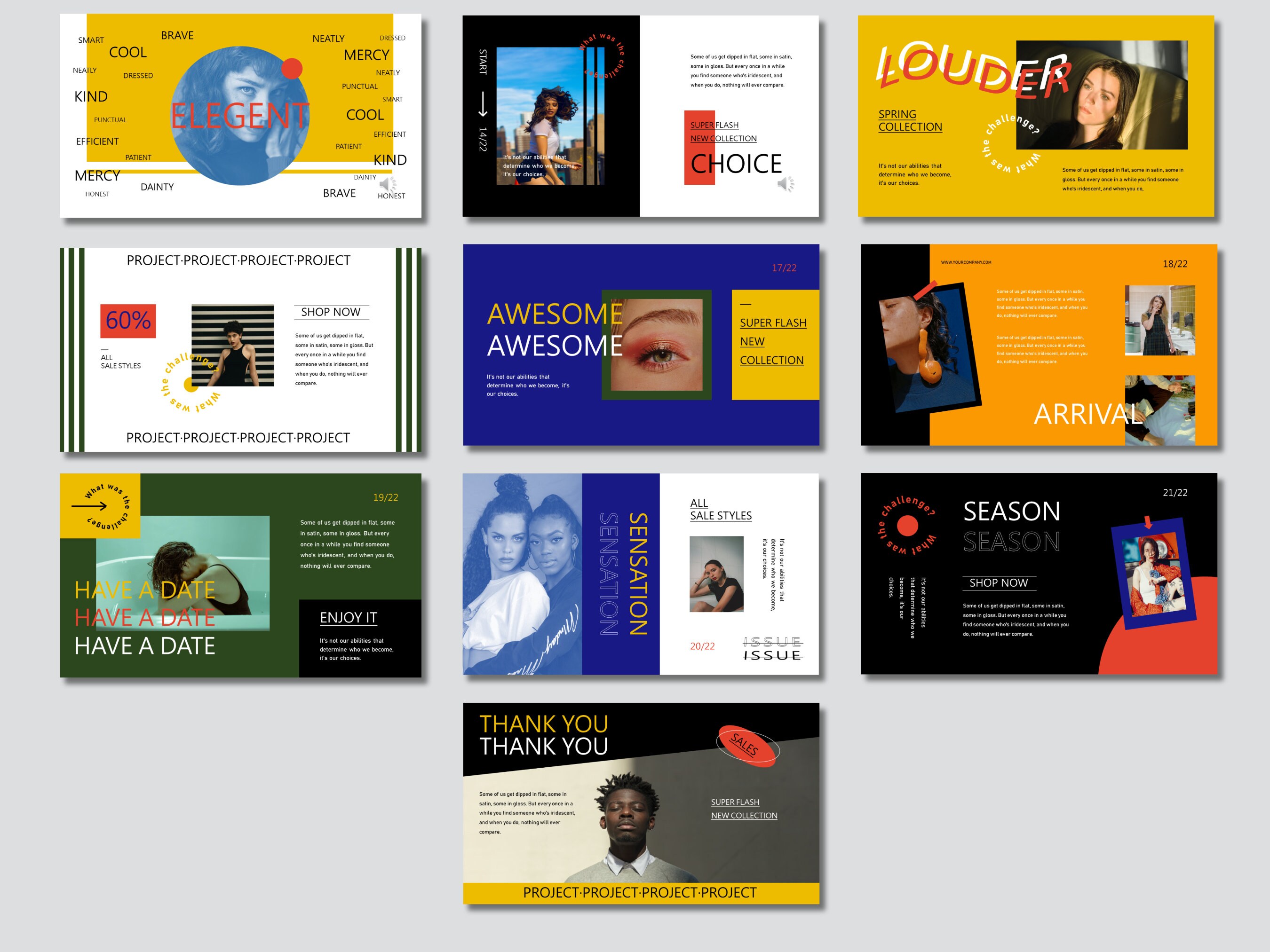 HUED Futuristic Professional Powerpoint Template, Animated Slides ...